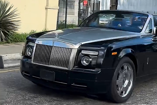Sir Okeowo Seen Behind The Wheels Of His Open-top Rolls-Royce Phantom ...