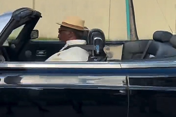 Sir Okeowo Seen Behind The Wheels Of His Open-top Rolls-Royce Phantom ...