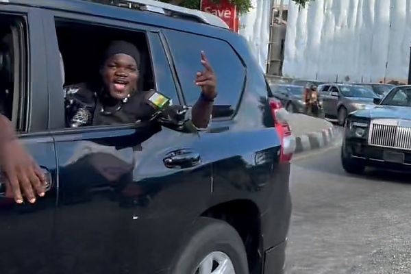 Sir Okeowo Seen Behind The Wheels Of His Open-top Rolls-Royce Phantom ...