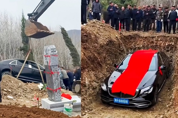 Chinese Family Slammed For Burying Mercedes-Benz S-Class As Offering ...