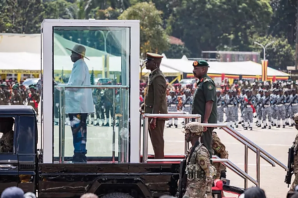 Popemobile-like : Uganda’s President Museveni Rode In Armored Toyota ...